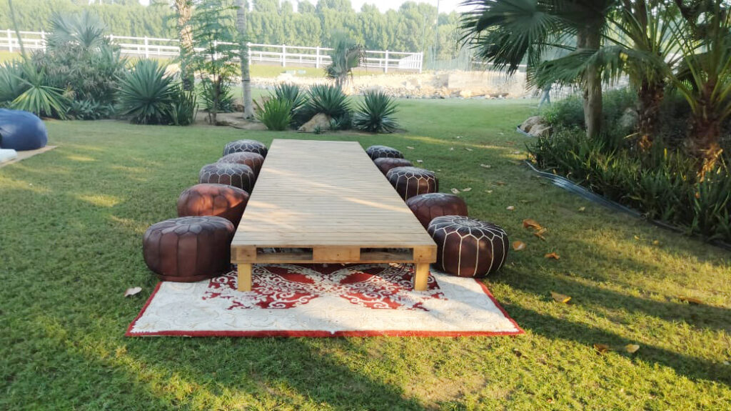 Woody Ground Seating Table - Fern Event Rentals